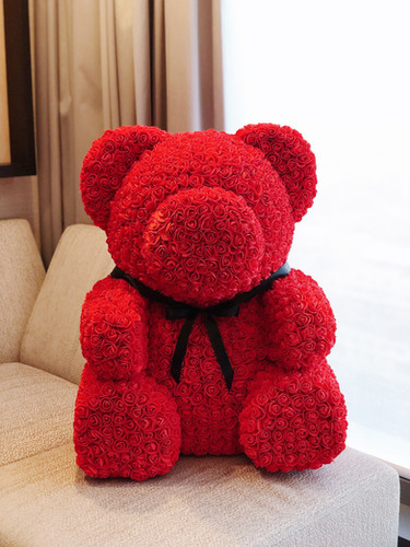 Red Luxe Rose Bear - 30inch (L-size) | Bond Party
