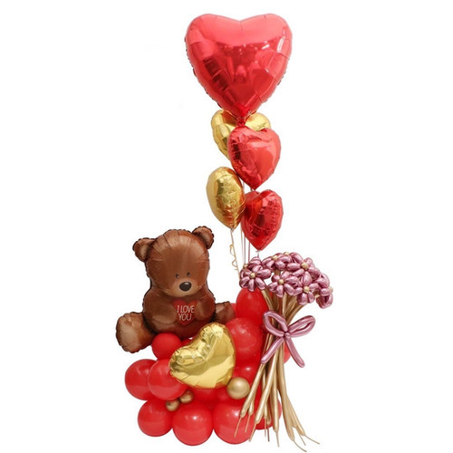 Deluxe Teddy Balloon Sculpture | Bond Party