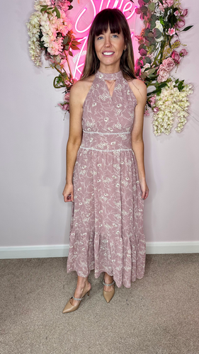 Mary halter dress - BLUSH PINK | Style Rack