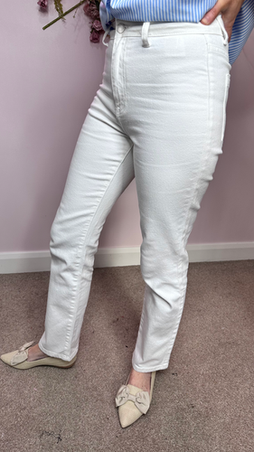 Marian straight leg jeans - WHITE | Style Rack