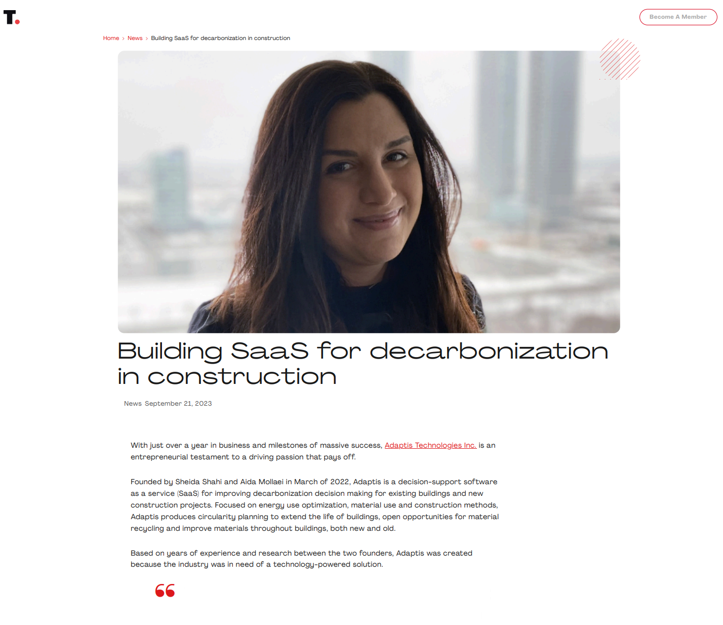 Building SaaS for decarbonization in construction
