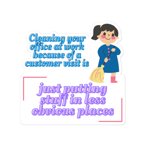 "Office Visit Cleaning" - Sticker | Stewart Controls