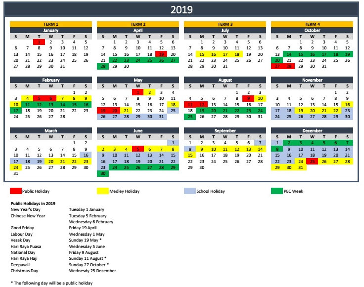 Medley Music School Calendar 2014, PEC Piano and Violin schedule