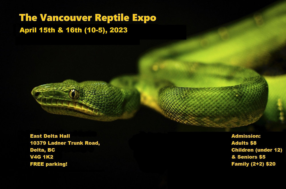 See you at the Vancouver Reptile Expo!
