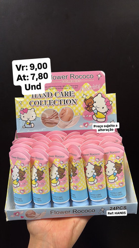 Flower Rococo Hidratante de mãos Hello Kitty unidade (box vem 24) | Use ...