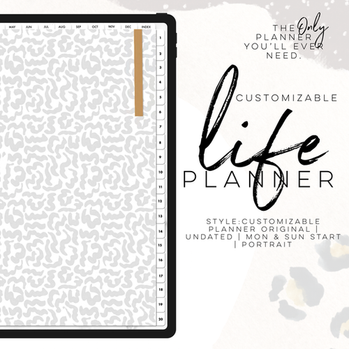 UNDATED CUSTOMIZABLE Life Planner PORTRAIT | Breezyorganization