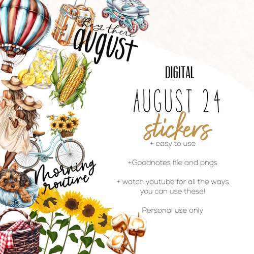 August 2024 Stickers | Breezyorganization