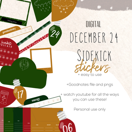December 2024 Sidekick Stickers | Breezyorganization