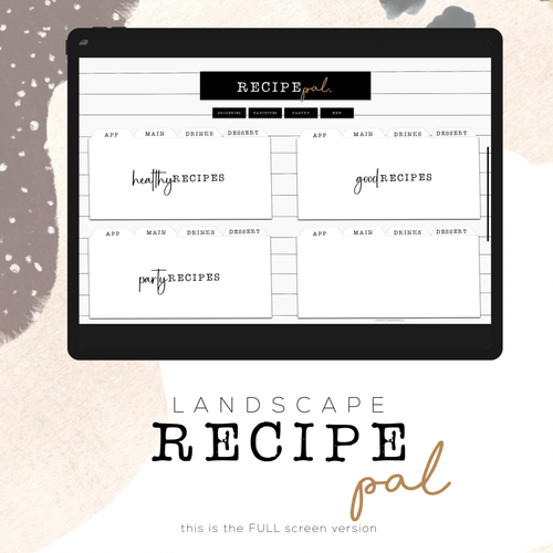 Landscape Recipe Pal | Breezyorganization