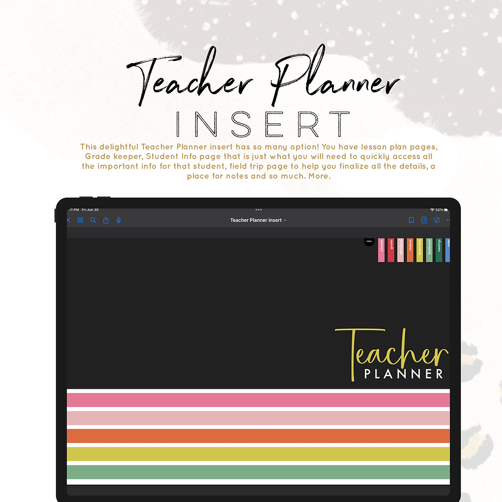 Teacher Planner Insert (or standalone) | Breezyorganization