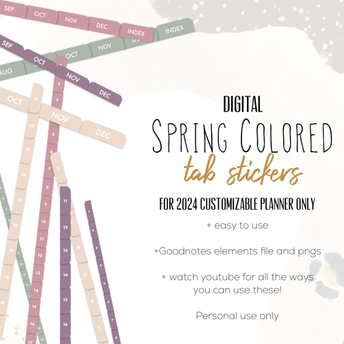 Spring Colored Tab | Breezyorganization
