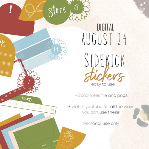 August 2024 Sidekick Stickers | Breezyorganization