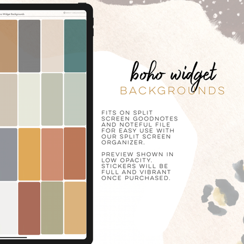 Boho Widget Background Stickers for Fall | Breezyorganization
