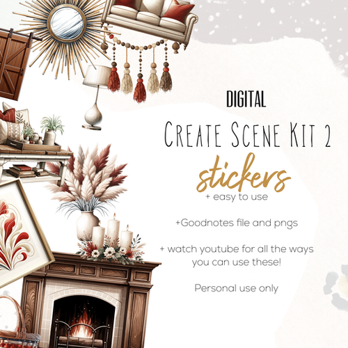 Create Scene Kit 2 Digital Stickers | Breezyorganization