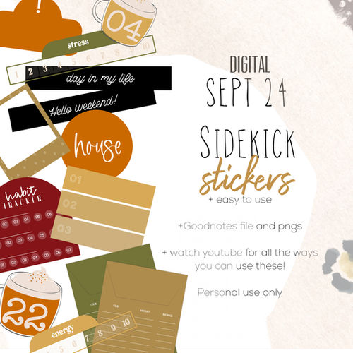 September 2024 Sidekick Stickers | Breezyorganization