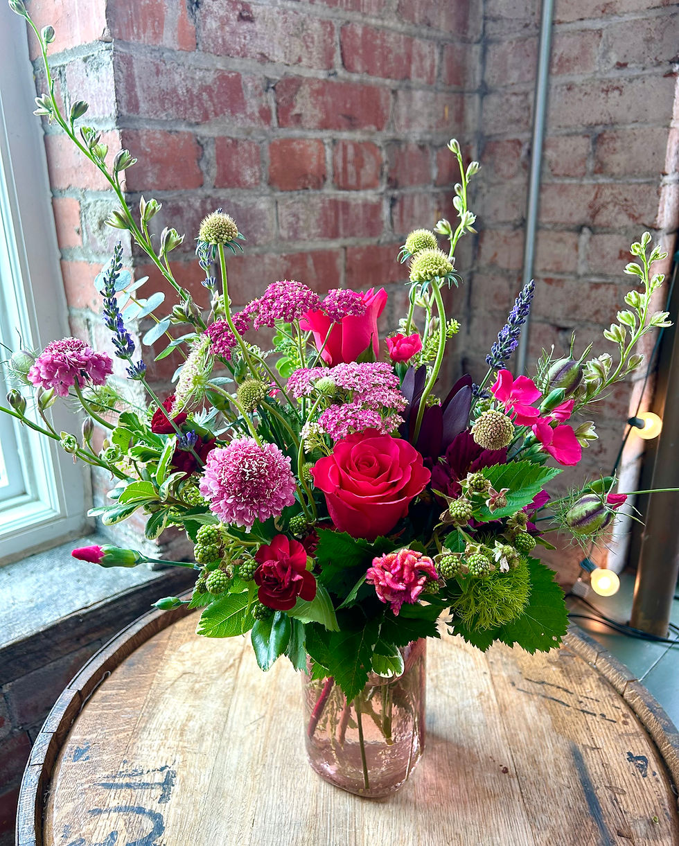 Raspberry Beret | Lef floral