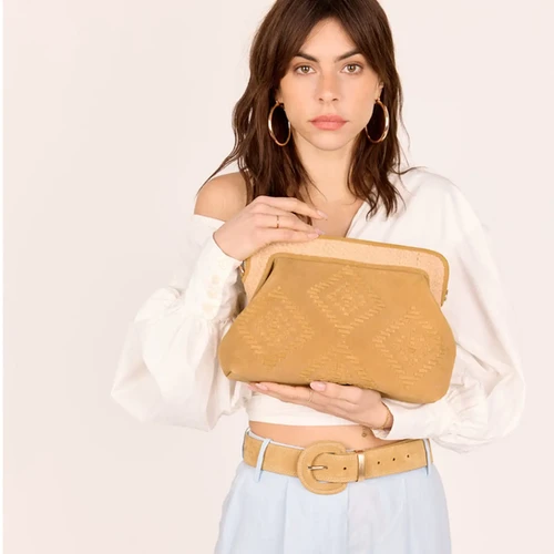 Suede Raffia Clutch | Marcel Market
