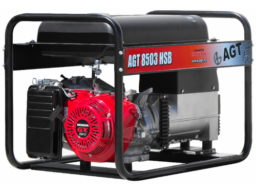 Generator de curent trifazat AGT 8503 HSB R 26 motor HONDA, 8.0kVA ...