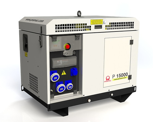 Generator silent diesel 230V 11,7kVA Pramac P15000 motor Honda cu AVR ...