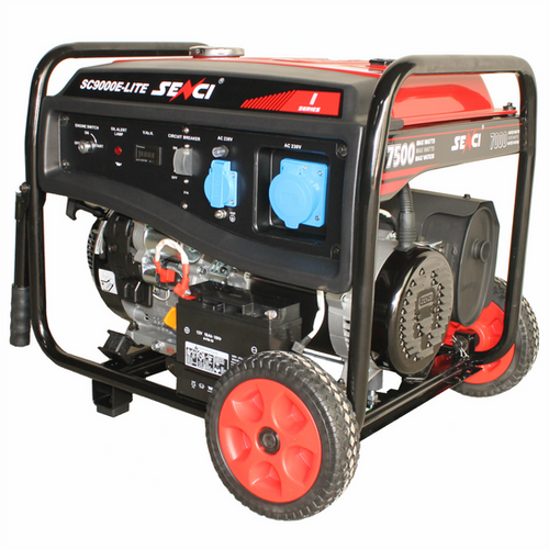 Generator monofazat SENCI SC-9000 E-LITE, max. 7.5 kW, 230V, AVR, motor ...