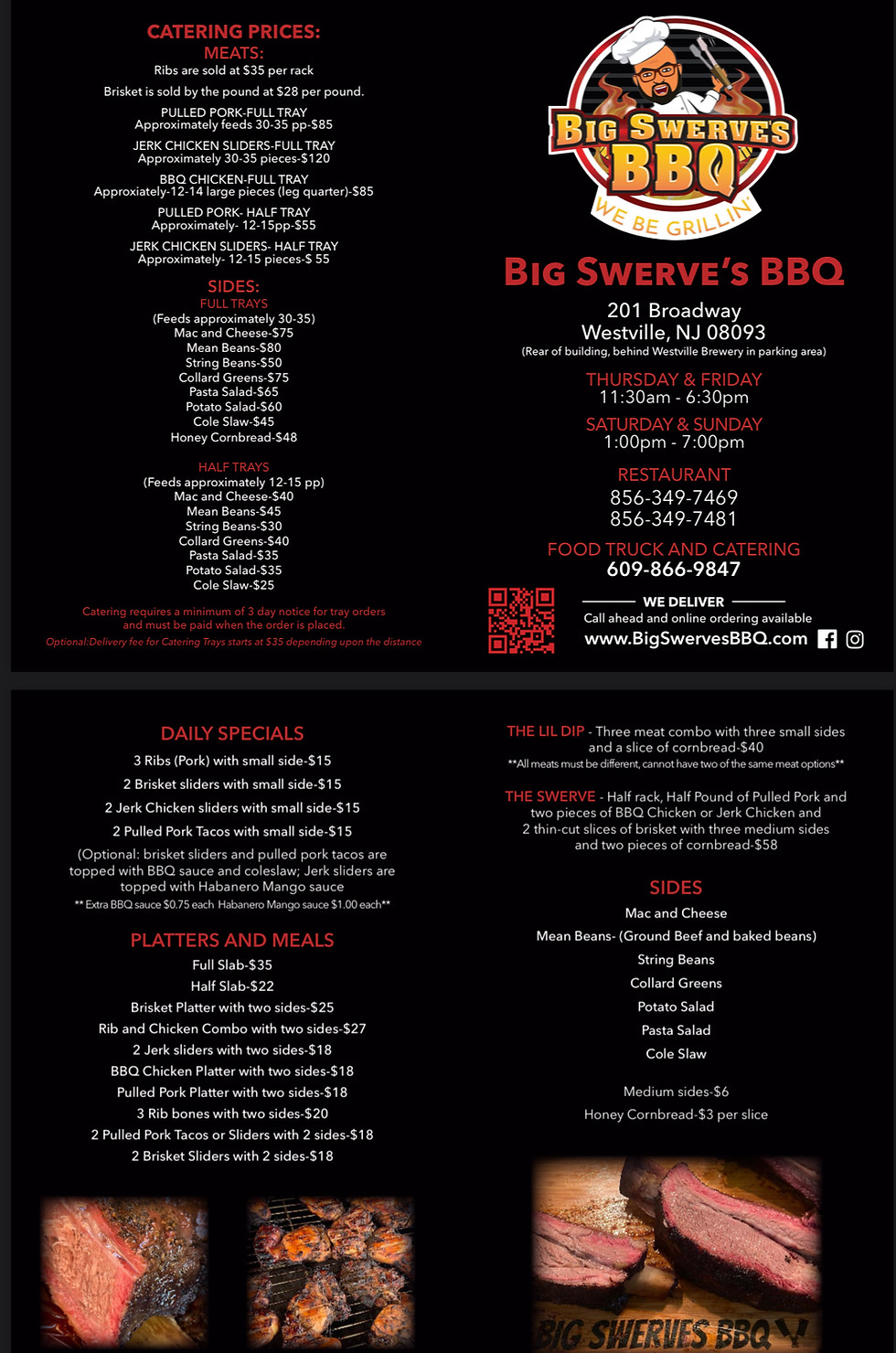 OUR MENU | Big Swerve S Bbq
