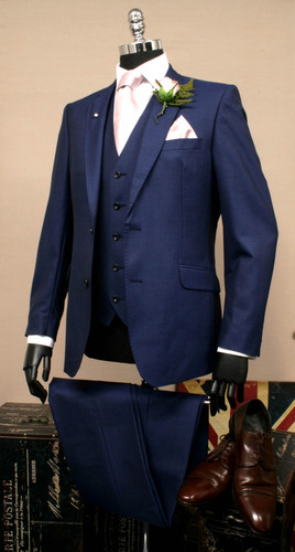 Sale 3 Piece Royal Blue Mohair Lounge Suit