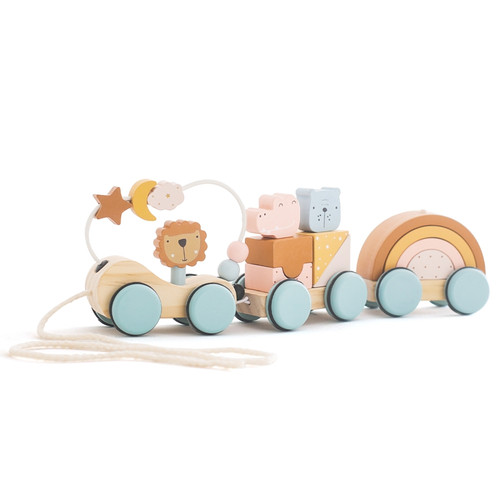Wooden Block Train Set | Montessori Toys