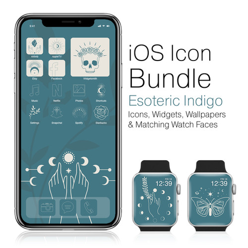 App Icons Esoteric Indigo Home Screen Bundle | iMaddBox
