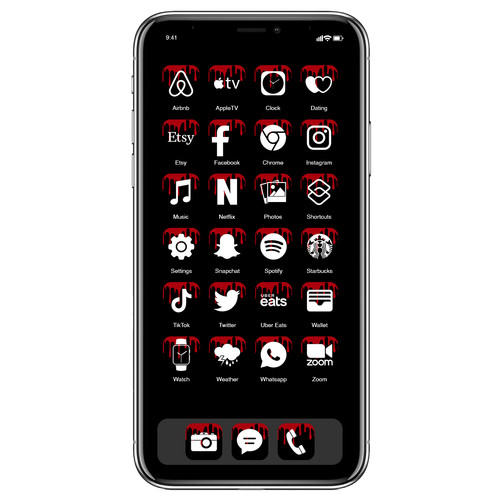 Blood Drip Red iPhone Icons | iMaddBox