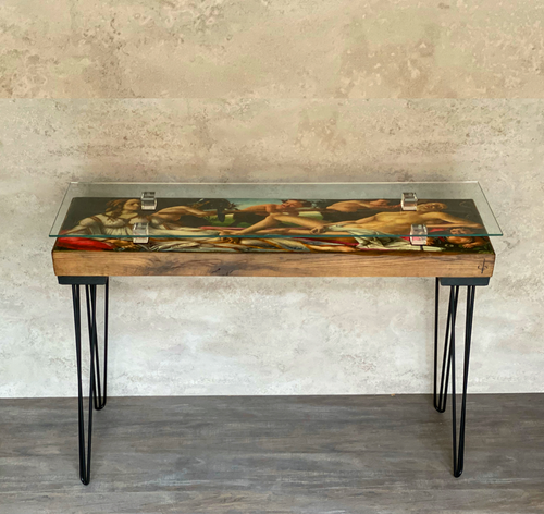 Venus & Mars Console Table with Glass Top | home