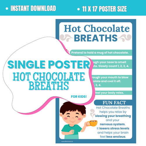 Hot Chocolate Breaths Exercise Poster (11x17) | Fleximind