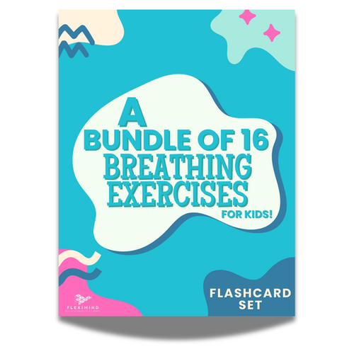 A Bundle Of 16 Breathing Exercises For Kids (Flashcard Size - 4.25x5.5 ...