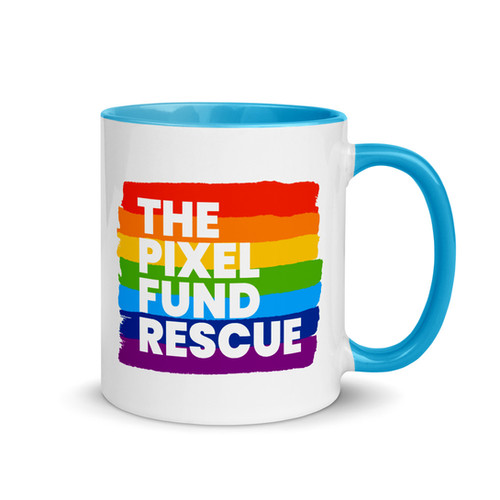 Pixel Has Pride: Logo Mug with Color Inside | The Pixel Fund