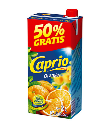 Caprio Orange Juice 2L - Refreshing and Pure | Foodsklep.com