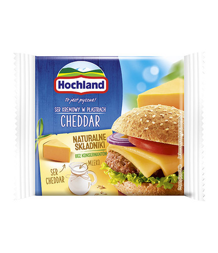 Hochland Sliced Cheddar Cheese 130g | Foodsklep.com
