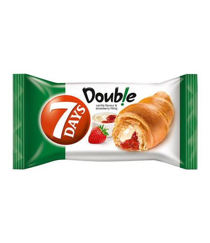 Buy 7 Days Double Croissant | 80g | Vanilla & Strawberry Filling