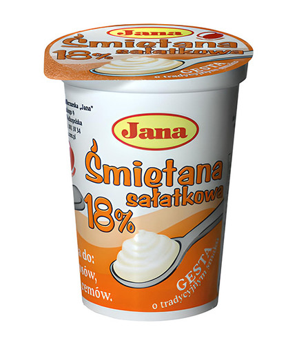Jana Smietana 18% Sour Cream Pot | Tangy & Creamy | 400g