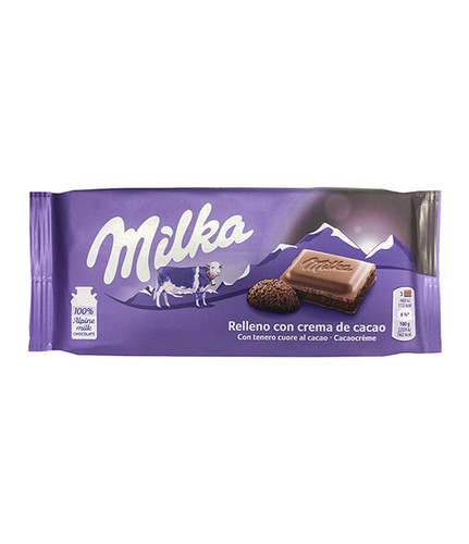 Milka Chocolate Filled with Cocoa Cream 100g - Premium Chocolate ...