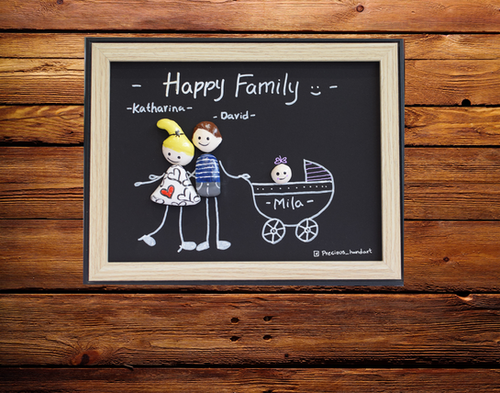 Medium - 2 or 3 persons portrait 19.8x24.8cm | Precious Handart