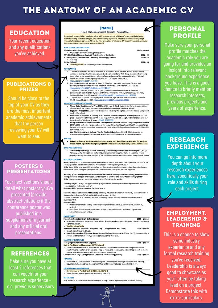 The anatomy of an academic CV