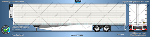 HO-Undecorated Reefer 53' | digcomdesigns – N & HO Scale Papercraft Model