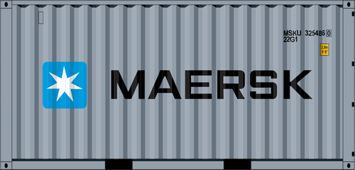 HO - MAERSK 20´Dark Grey Sea Container | digcomdesigns-shop