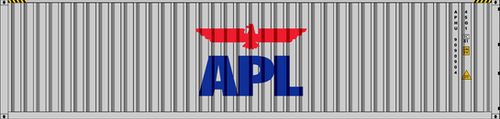 HO - APL 40' Gray Sea Container | digcomdesigns-shop