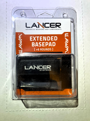Lancer Extended Basepad Plus 6 Rounds L5AWM Black | T&T Gunworks