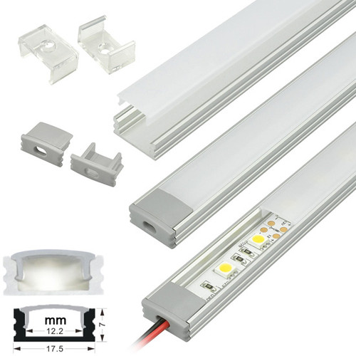 With Strip Light Surface Mount Channel Aluminum Profile White Color per ...
