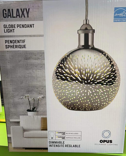 Opus Globe Pendant Chrome Fixture | Ajax Lighting