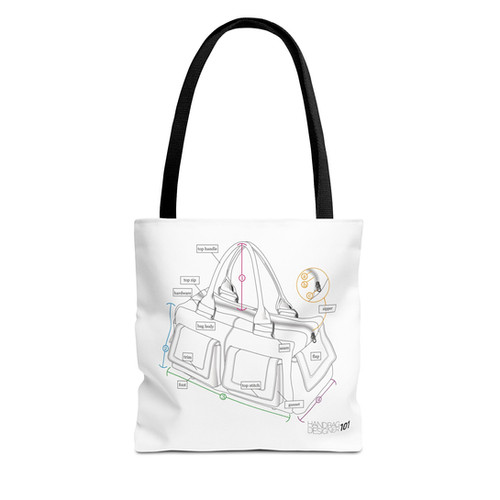 Handbag Designer 101 "Anatomy of a Handbag" Tote Bag | Handbag Designer 101