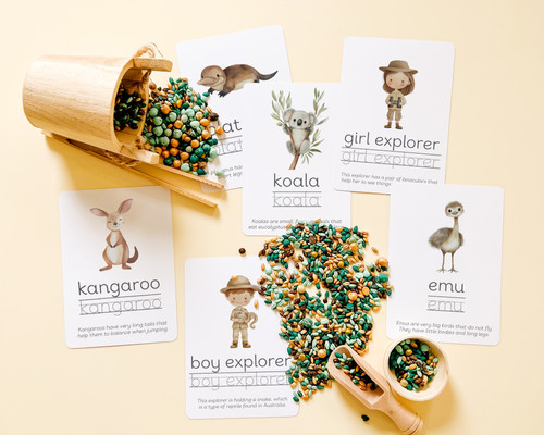 Down Under Flashcards | Everyday Messyplay