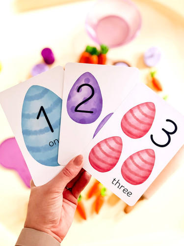 Easter Egg Numbers Downloadable Flashcards | Everyday Messyplay