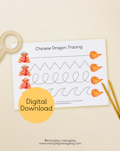 Chinese Dragon Tracing - Digital Download | Everyday Messyplay